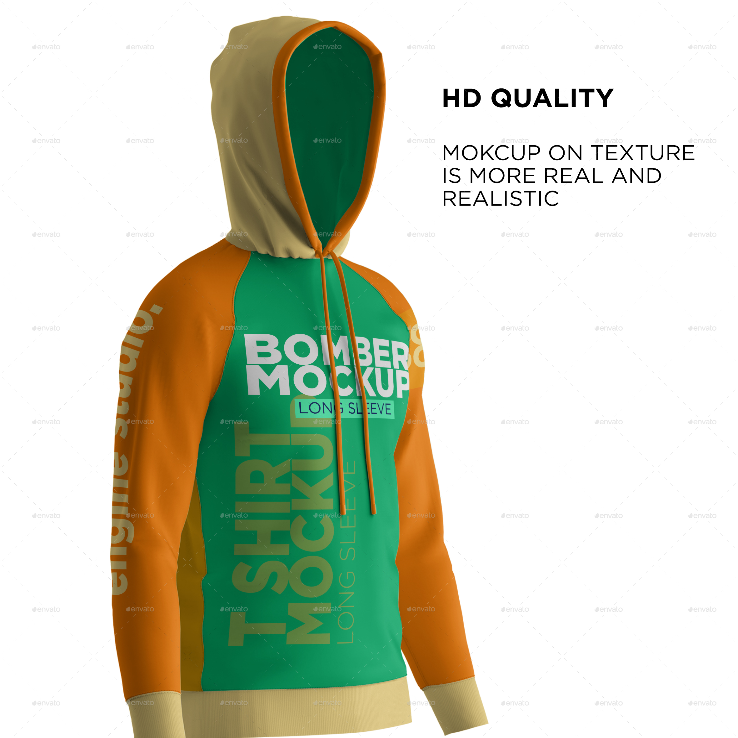 Hoodie Jacket Raglan V2 Mockup, Graphics | GraphicRiver