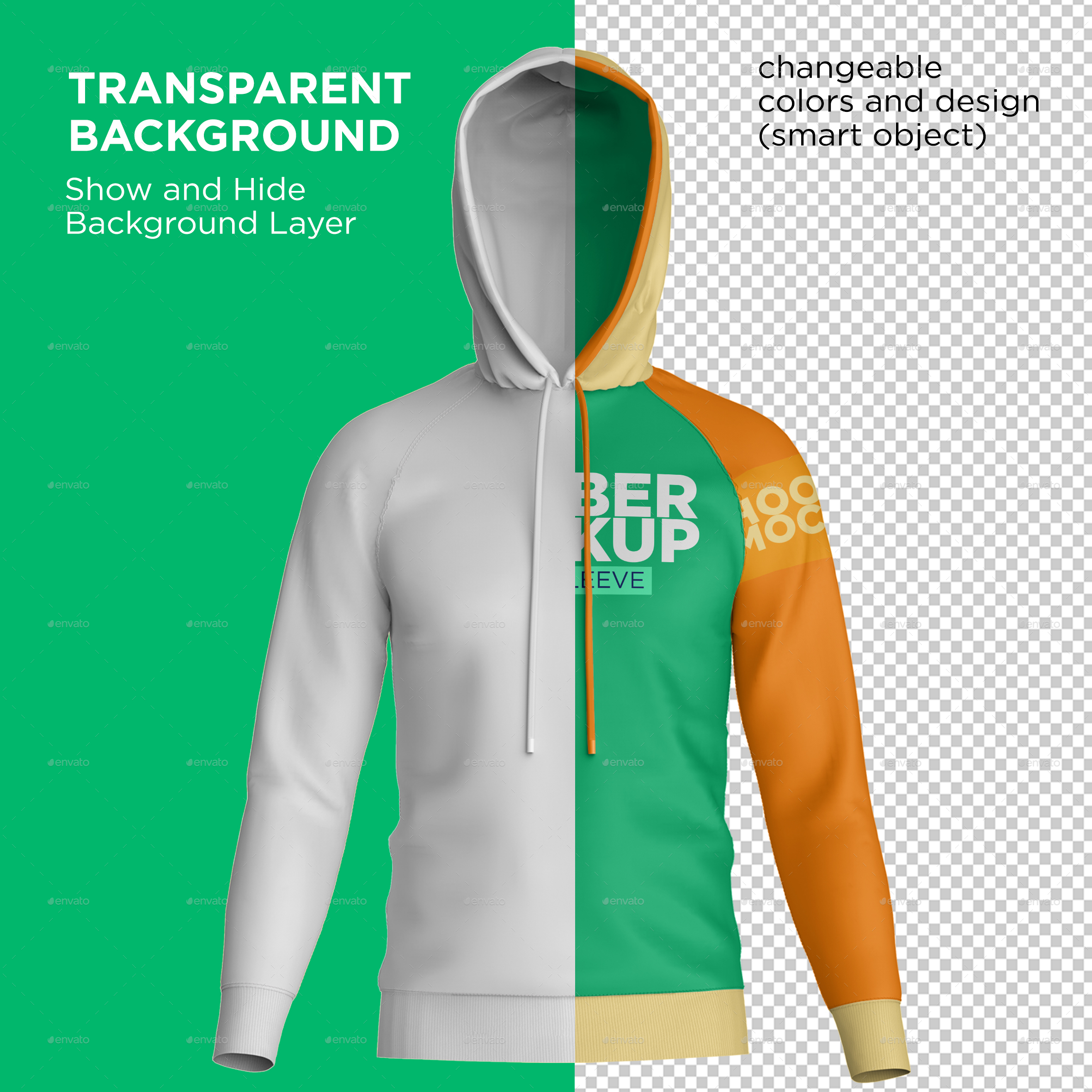 Hoodie Jacket Raglan V2 Mockup, Graphics | GraphicRiver