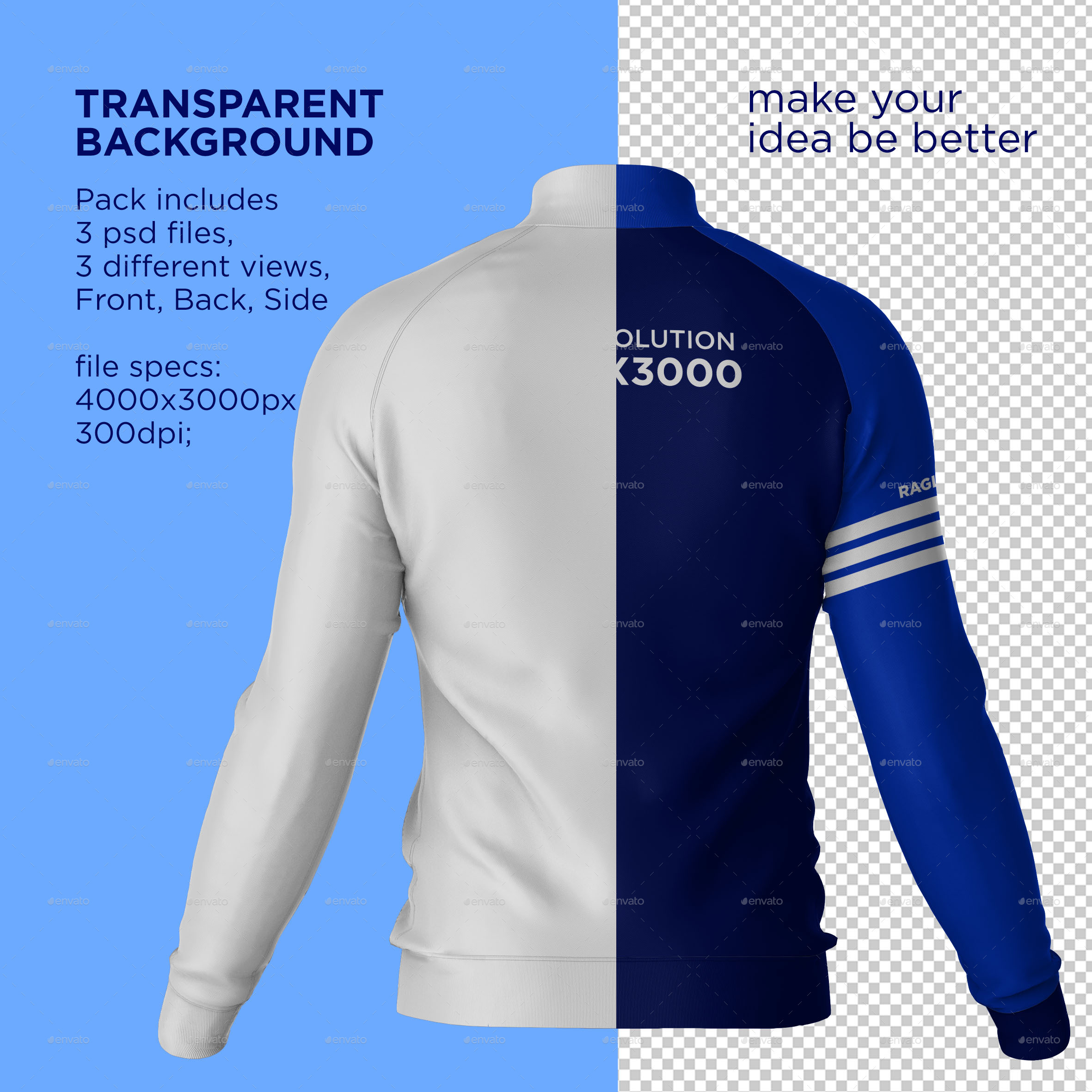 Men's Raglan Jacket Mockup by nanggroe-scripting | GraphicRiver