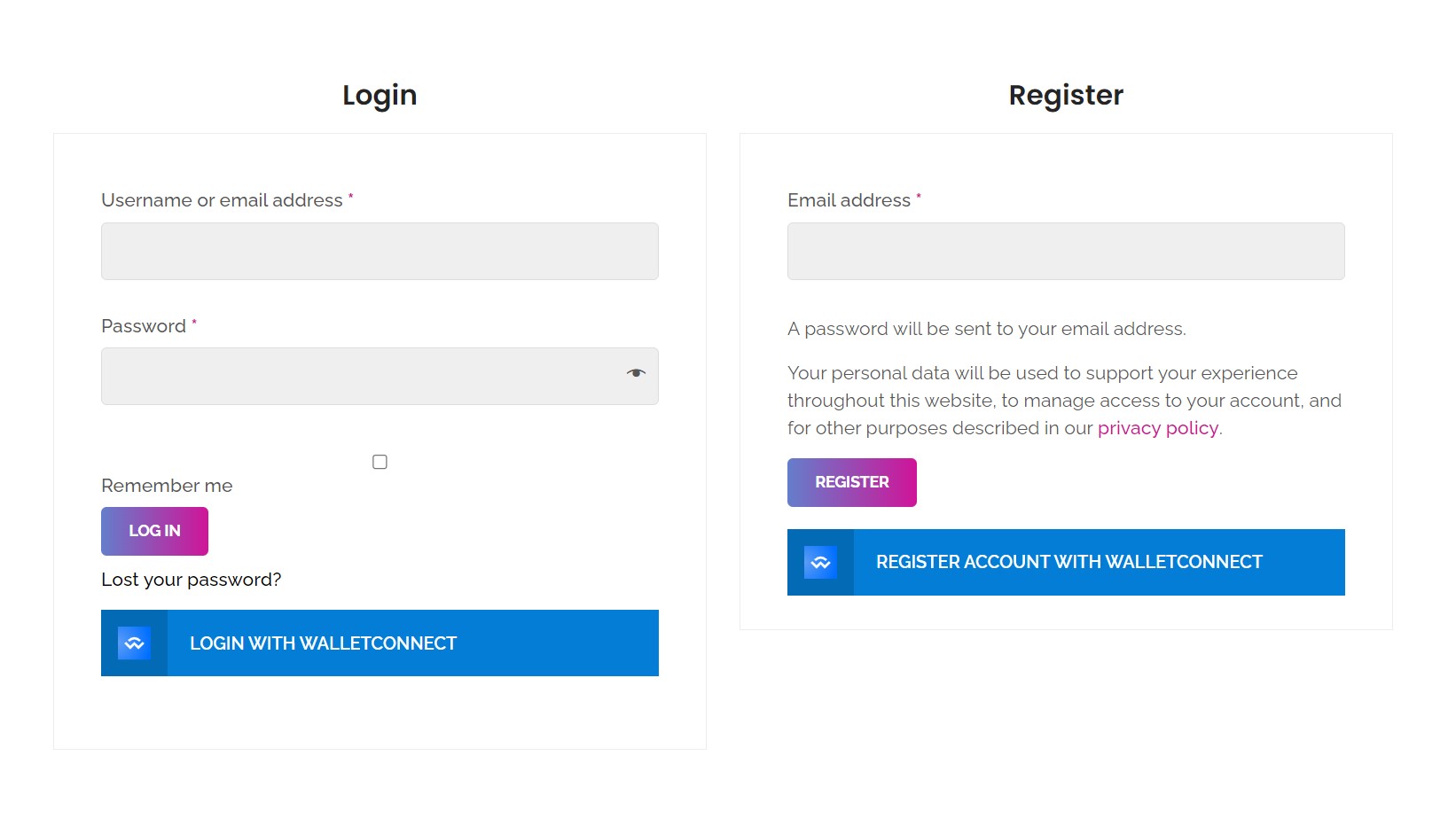 WalletConnect Authenticator for WordPress & WooCommerce by modeltheme