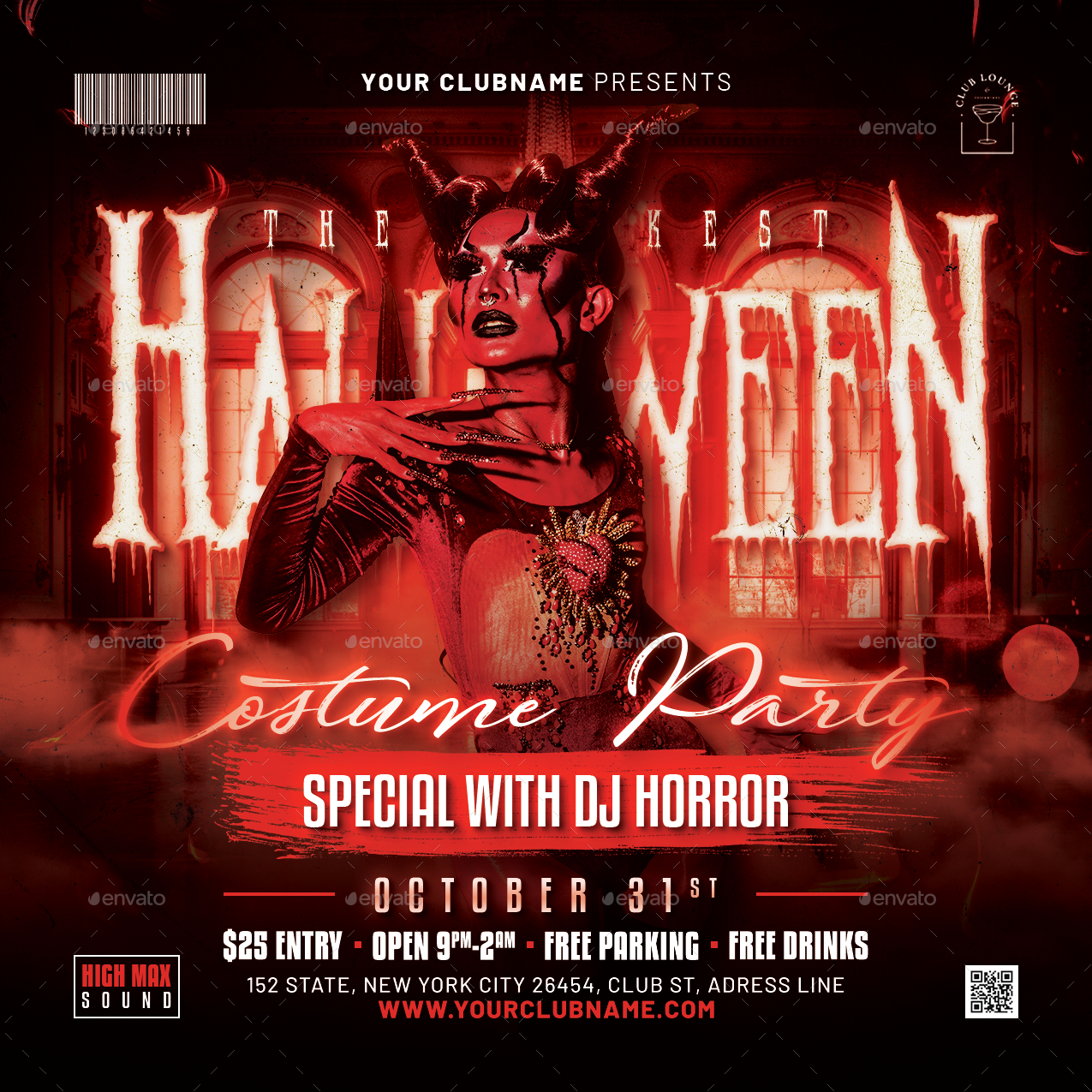 Halloween Party Flyer, Print Templates | GraphicRiver