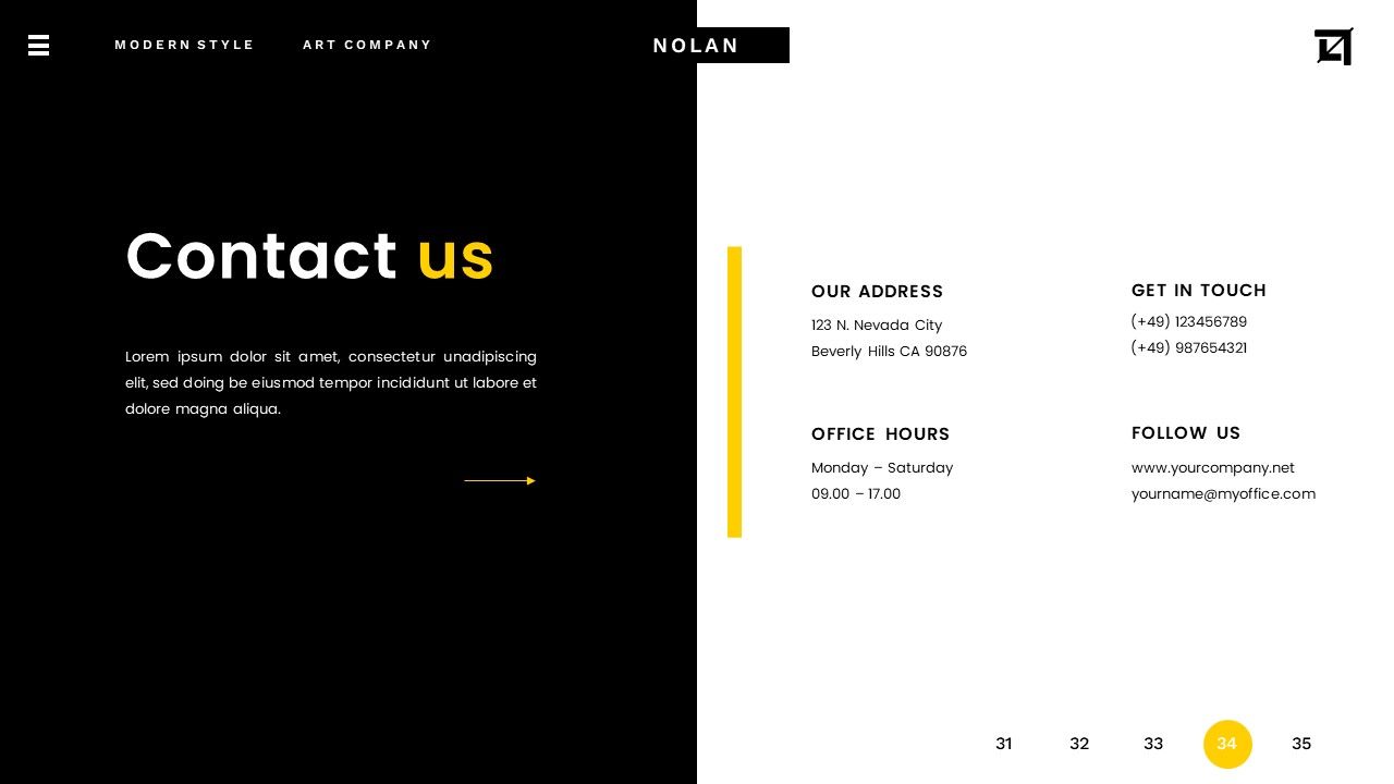Nolan - Creative Business Keynote Template, Presentation Templates