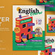 Green Modern English Course Flyer Set, Print Templates | GraphicRiver