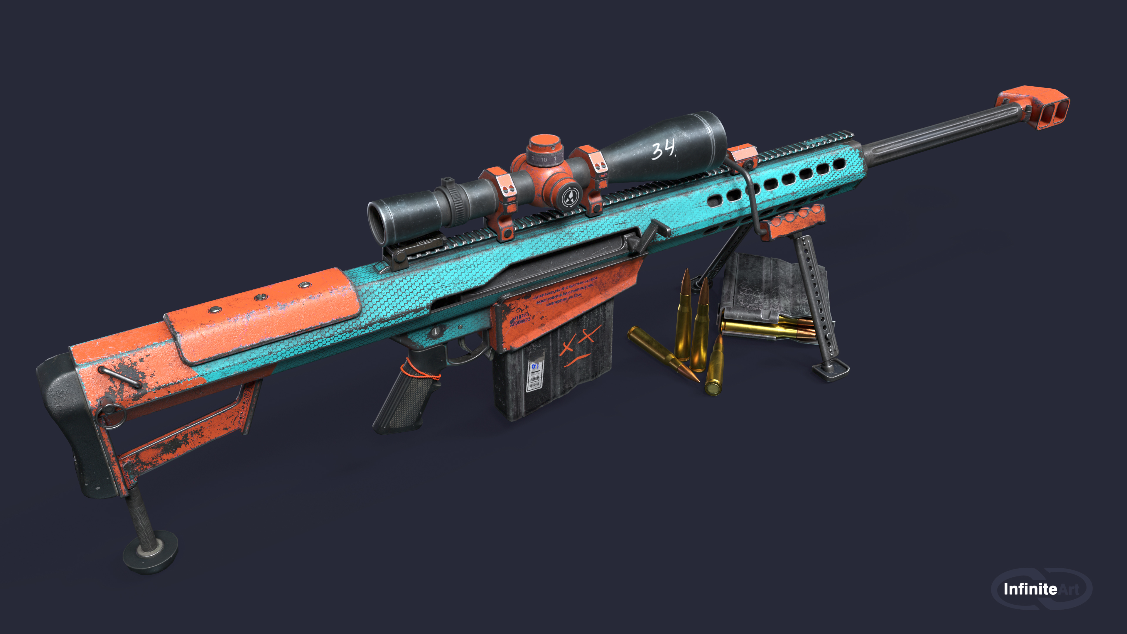 Sniper Rifle by INFINITE_ART_SOLUTIONS | 3DOcean