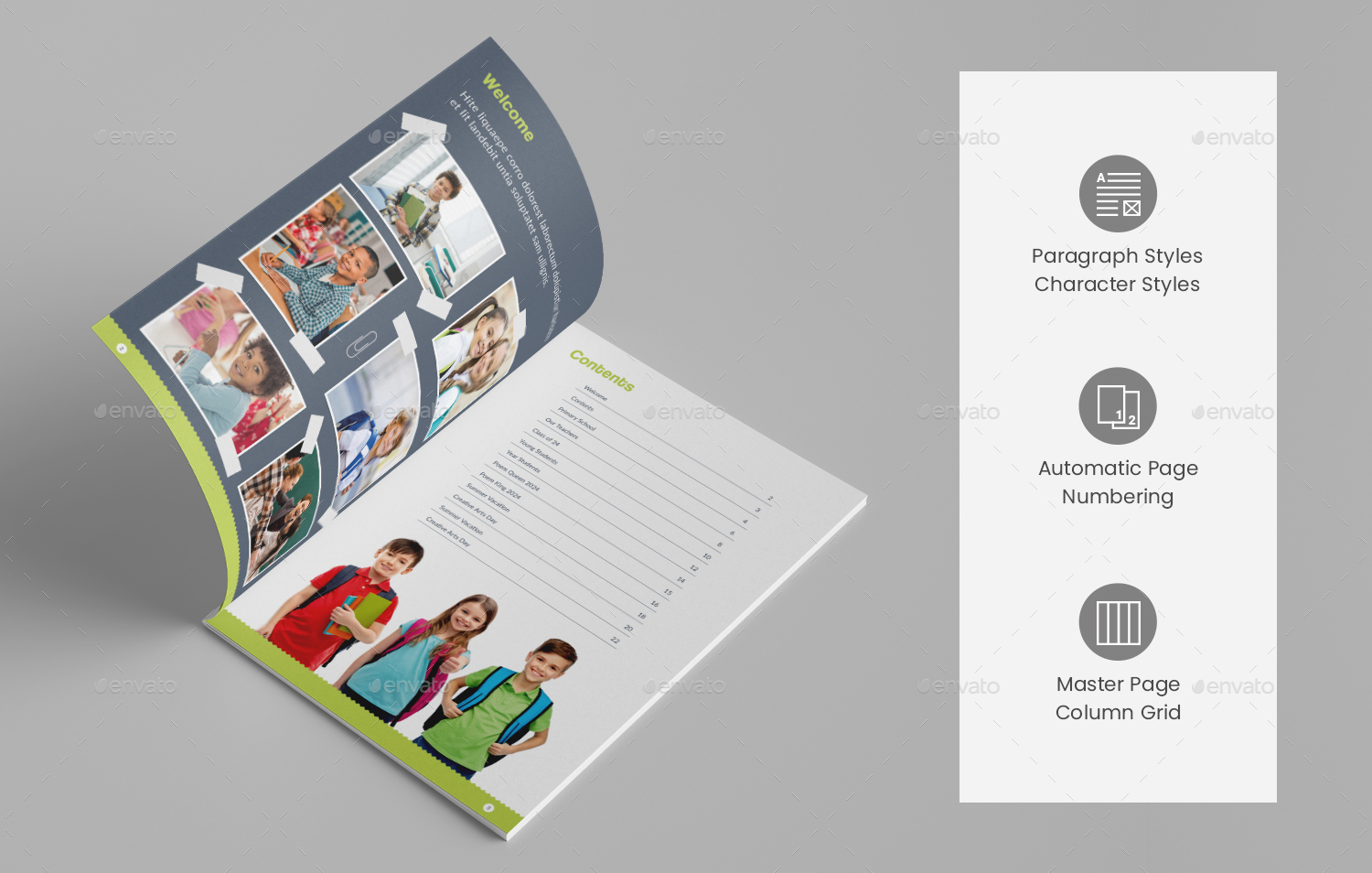 School Yearbook, Print Templates | GraphicRiver