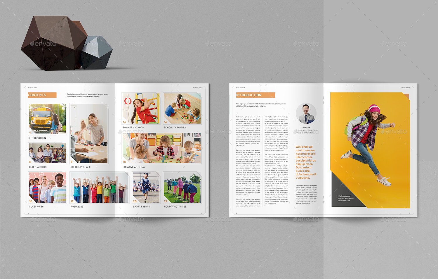 School Yearbook, Print Templates | GraphicRiver