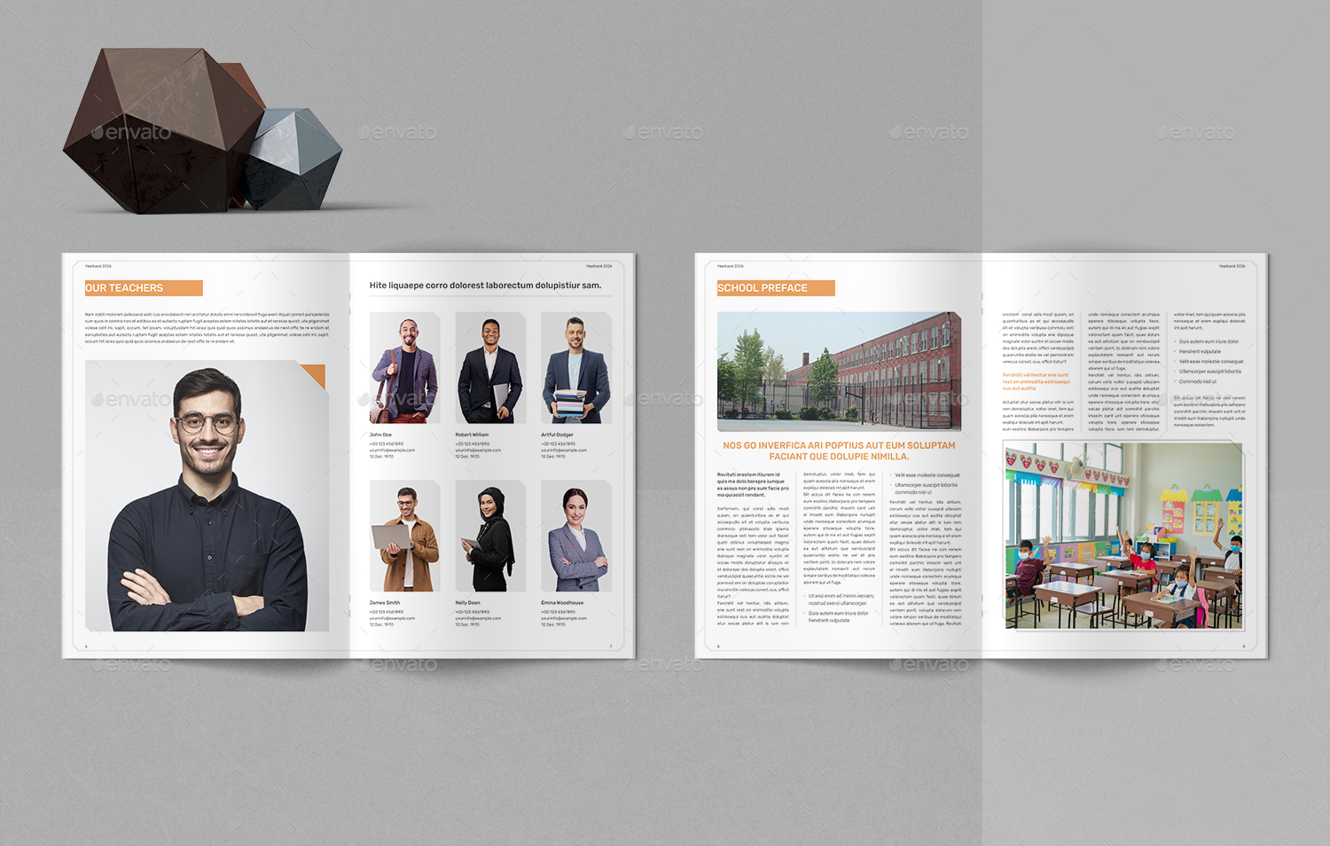 School Yearbook, Print Templates | GraphicRiver