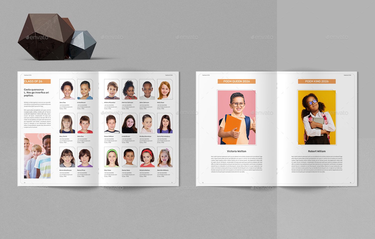 School Yearbook, Print Templates | GraphicRiver