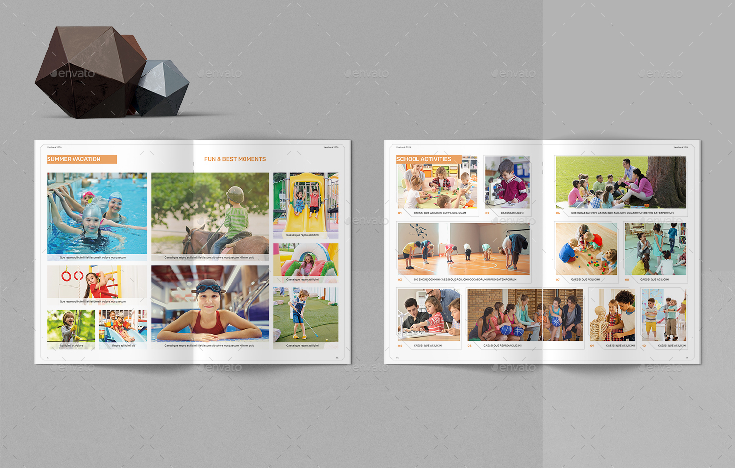 School Yearbook, Print Templates | GraphicRiver