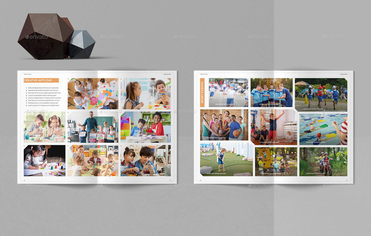 School Yearbook, Print Templates | GraphicRiver