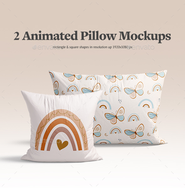Pillow Animated Mockups, Graphics | GraphicRiver
