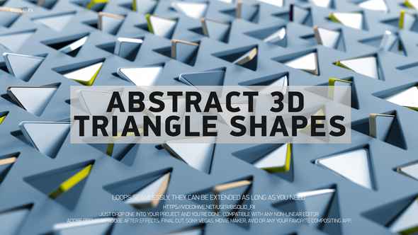 Abstract 3D Triangle Shapes Background, Motion Graphics | VideoHive