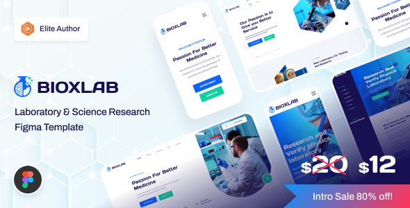 Bioxlab - Laboratory & Science Research Figma Template by Theme_Pure
