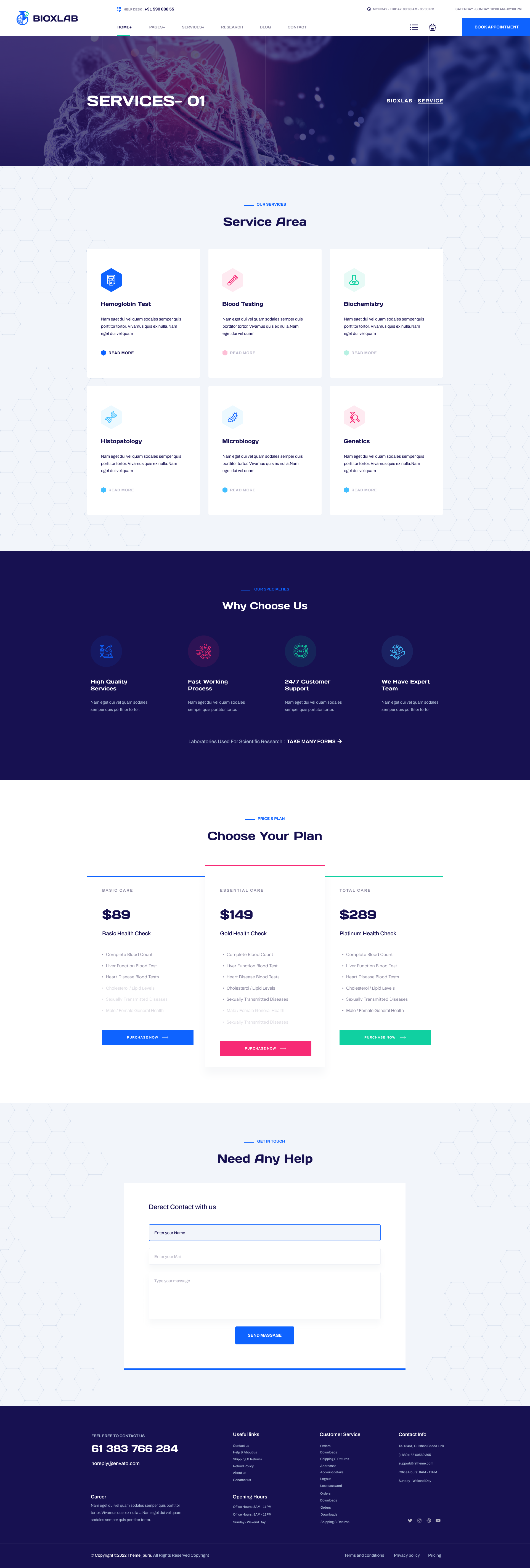 Bioxlab - Laboratory & Science Research Figma Template by Theme_Pure