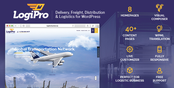LogiPro - Delivery, Freight, Distribution & Logistics for WordPress by ...