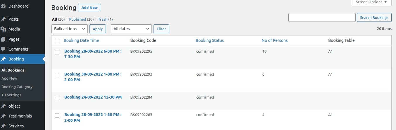 Quick Table Booking by PerceptionSystemLabs | CodeCanyon