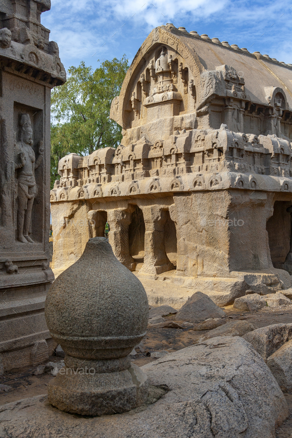 Panch Rathas in Mahabalipuram - India Stock Photo by SteveAllenPhoto999
