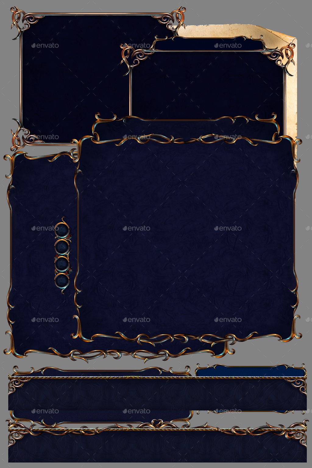 Gothic GUI set, Game Assets | GraphicRiver