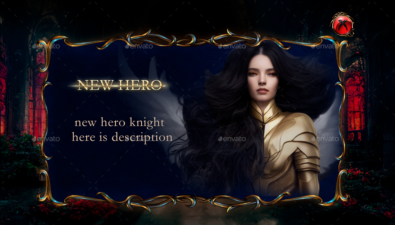 Gothic GUI set, Game Assets | GraphicRiver