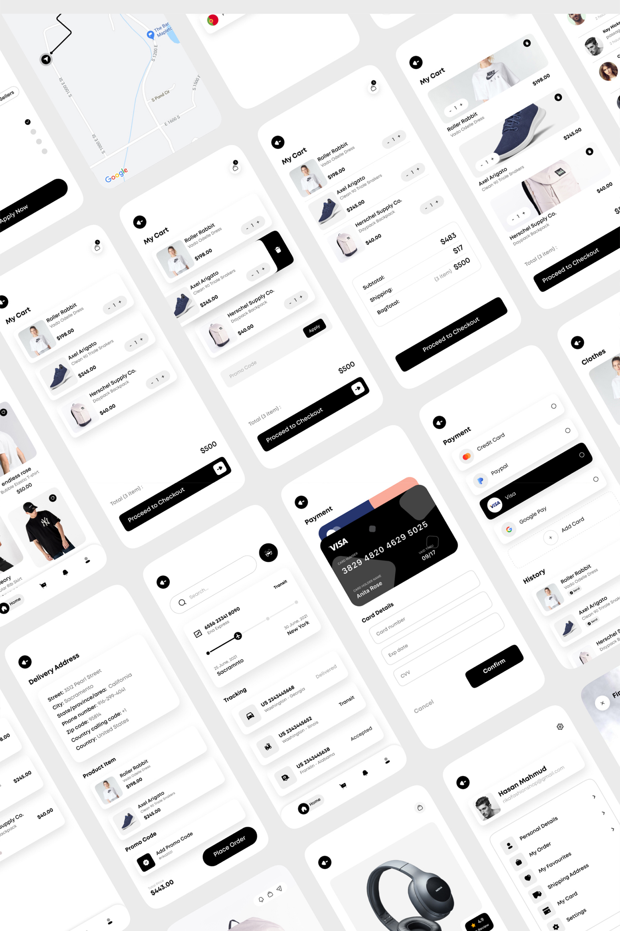 Rika - eCommerce Mobile App UI Kit For Adobe XD by pixleslab | ThemeForest