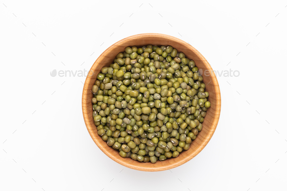 Mung bean, Vigna radiata seeds isolated on white background. Stock ...