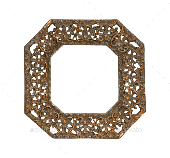 Octagon picture frame isolated cutout Stock Photo by JulieAlexK | PhotoDune