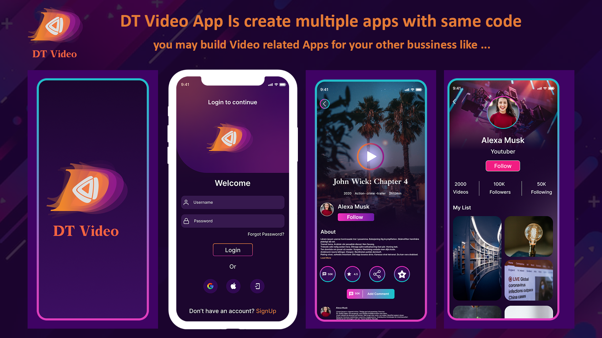 DTVideo- Flutter Multipurpose All In One Videos App + Admin panel by ...