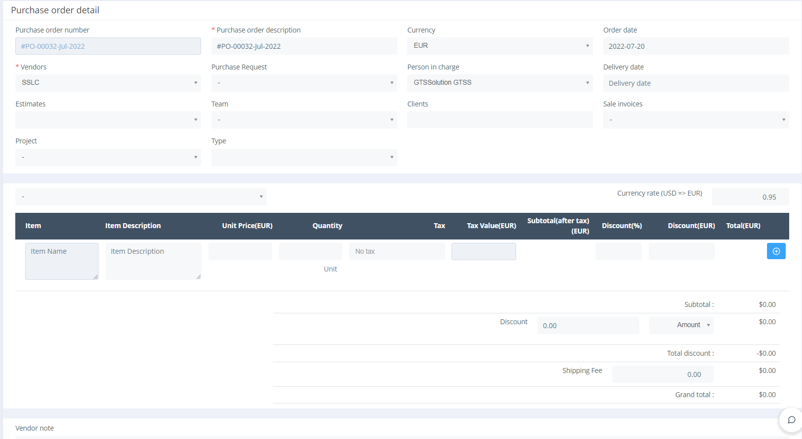 Purchase Management plugin for RISE CRM by GreenTech_Solutions | CodeCanyon