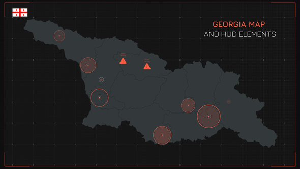 Georgia Map and HUD Elements, After Effects Project Files | VideoHive