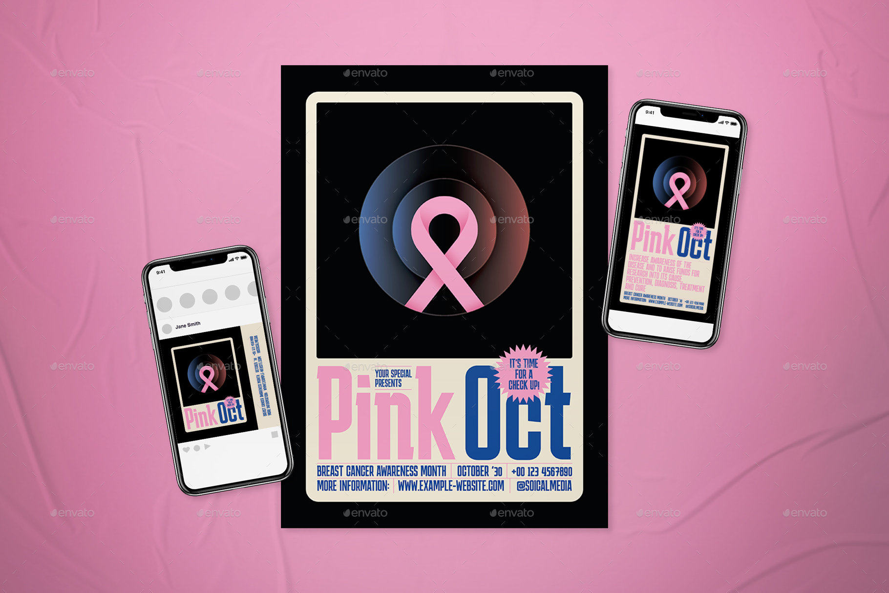 Pink October Flyer Set by dannyaldana | GraphicRiver