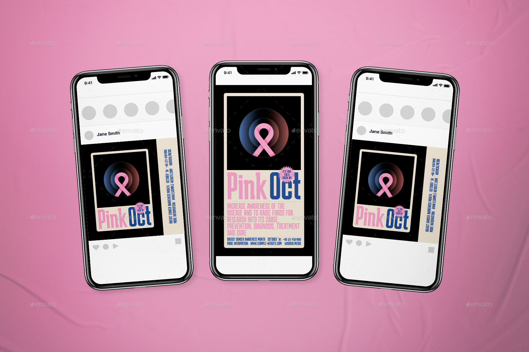 Pink October Flyer Set, Print Templates | GraphicRiver