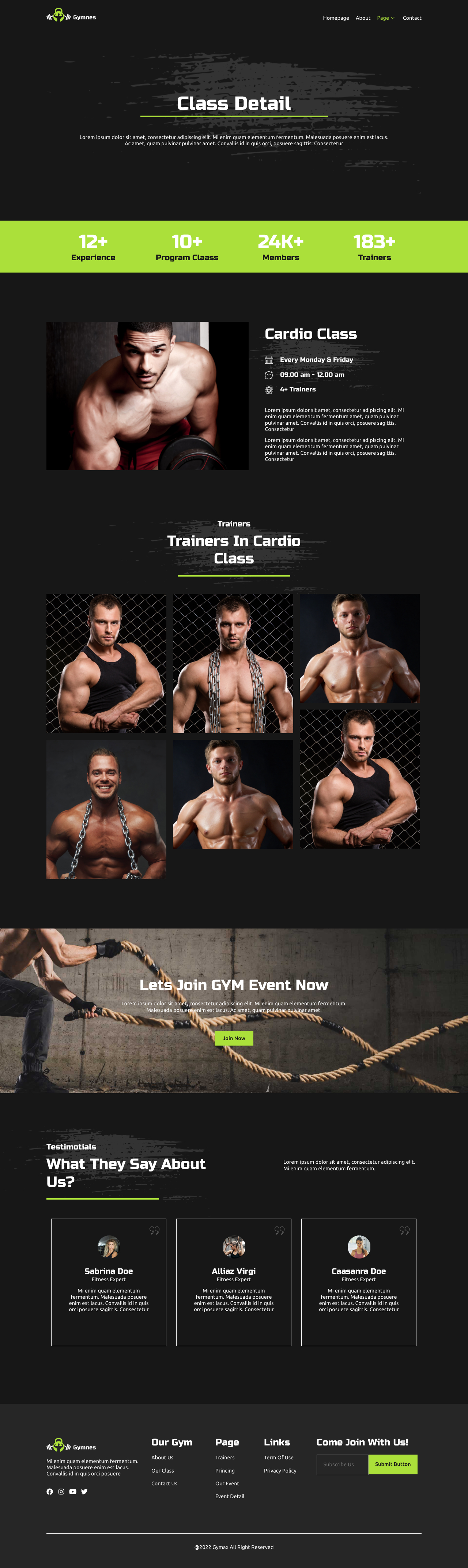 Gymnes - Fiteness & Gym Elementor Template Kit by antstheme | ThemeForest