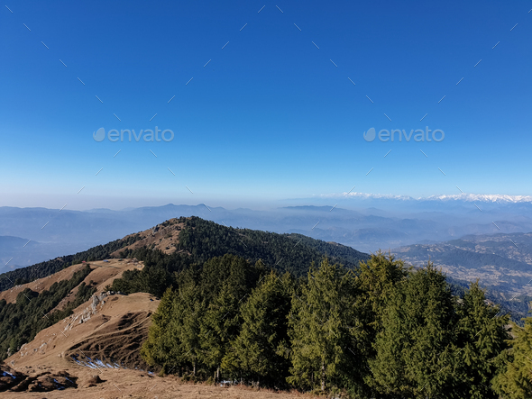 Beautiful view from 3000 m altitude, Mountain of Dev Kamrunag, Area of ...