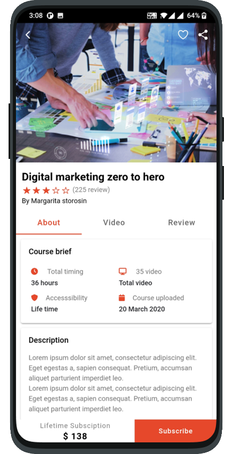 Ionic LMS App Template | Course App Template Ionic | Udemy Clone Ionic by camelcasetechnology