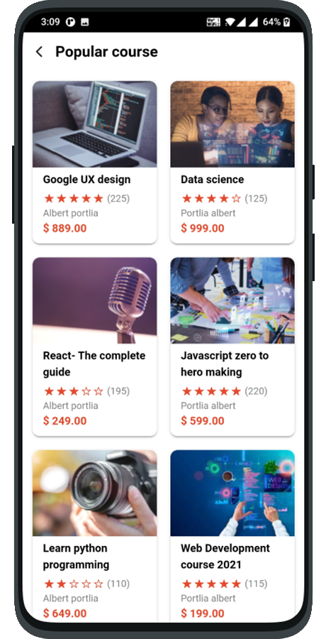 Ionic LMS App Template | Course App Template Ionic | Udemy Clone Ionic by camelcasetechnology
