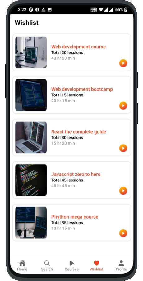 Ionic Lms App Template Course App Template Ionic Udemy Clone Ionic By Camelcasetechnology