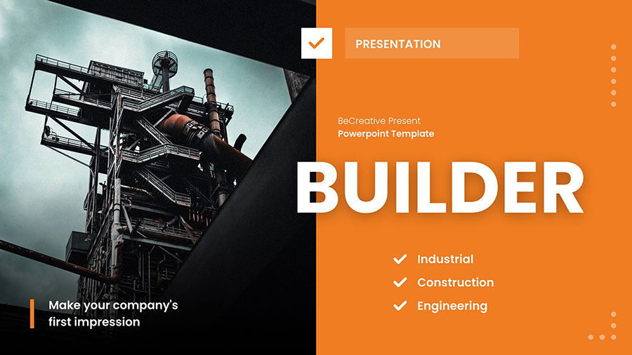 Builder - Construction Business Powerpoint Presentation, Presentation ...