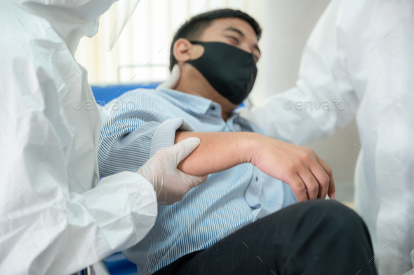 coronavirus disease medical health, care concept, doctor and nurse ...