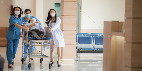 emergency patient, professional doctor working for help emergency ...