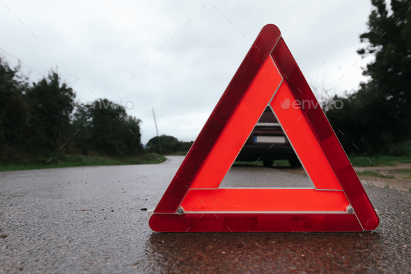 Car warning red triangle Stock Photo by Meniphoto | PhotoDune