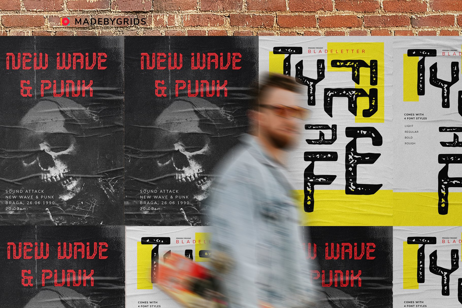 Blade Letter Font Display, Fonts | GraphicRiver