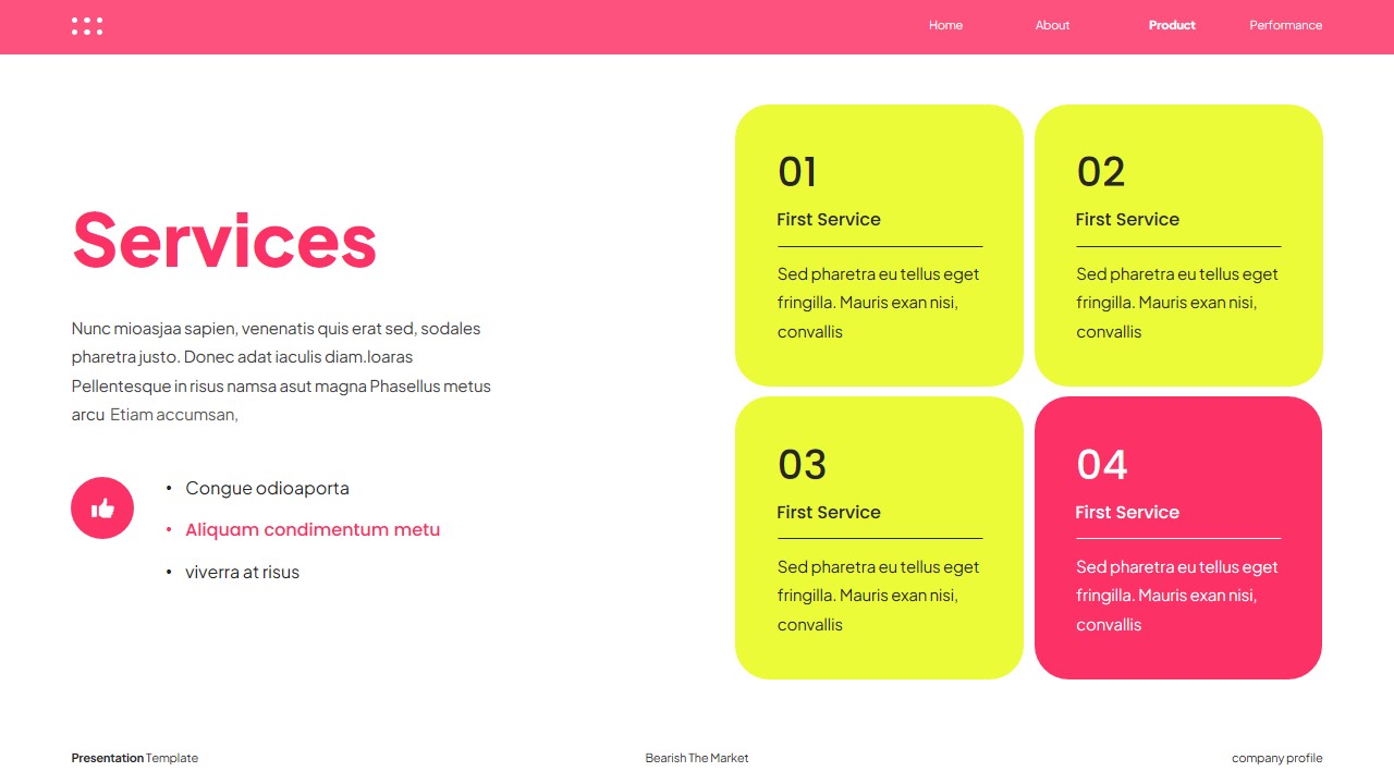 Creative Red Lime Company Profile Presentation, Presentation Templates