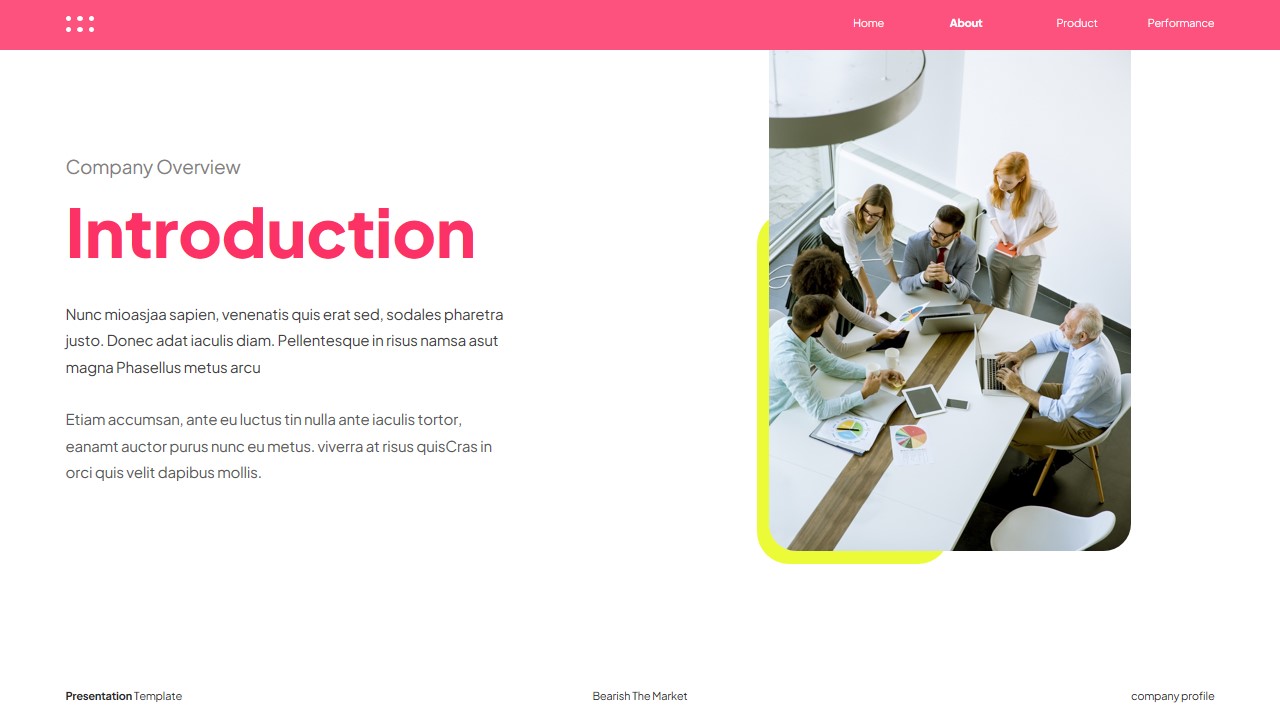 Creative Red Lime Company Profile Presentation, Presentation Templates