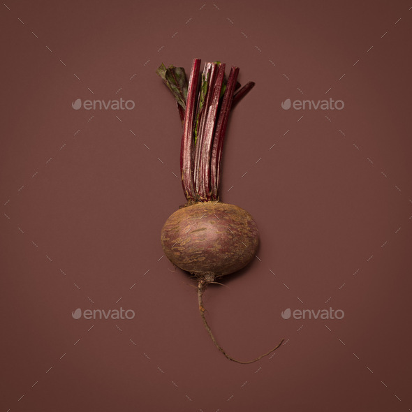 Packed with essential vitamins. Shot of a single beetroot against a ...