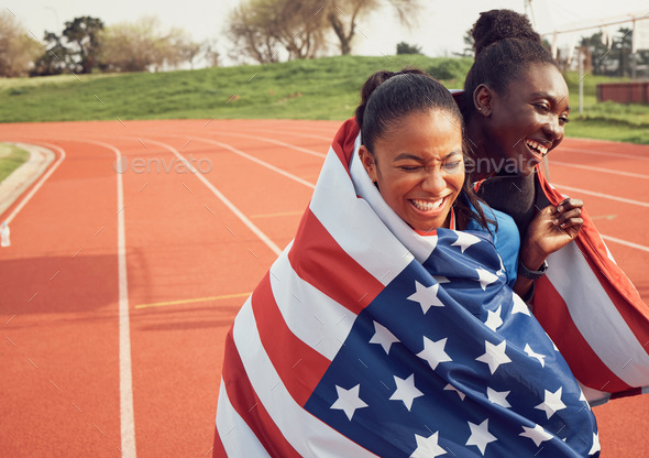 You mean so much to me. Shot of two female athletes hugging. Stock ...