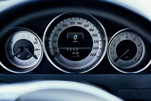 Modern car dashboard front view close up Stock Photo by Lazy_Bear ...