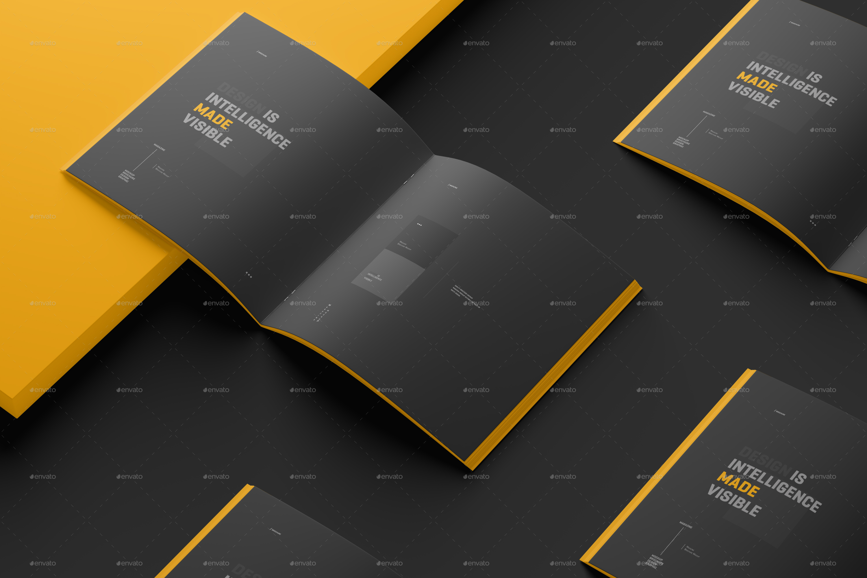 Square Magazine | Brochure Mockup Set, Graphics | GraphicRiver
