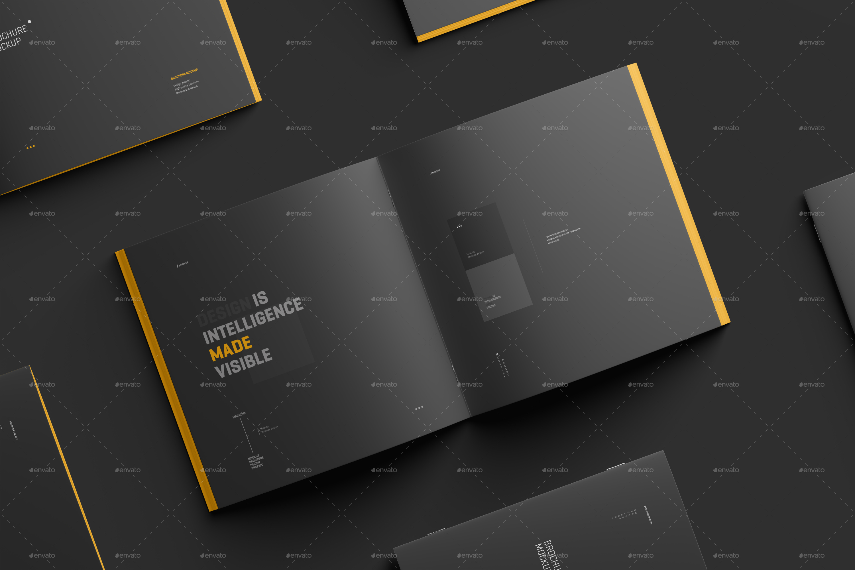 Square Magazine | Brochure Mockup Set, Graphics | GraphicRiver