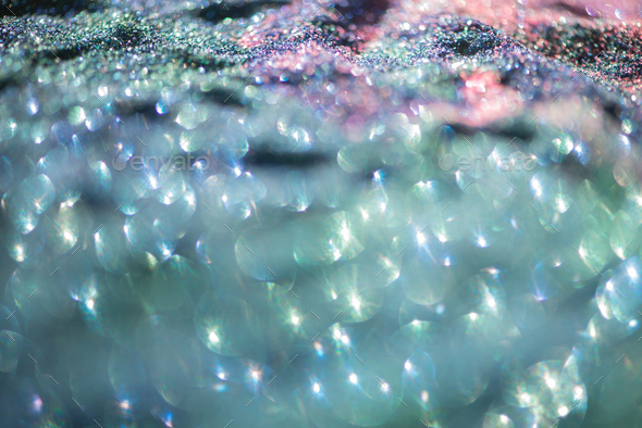 Shiny blue turquoise glitter textured background Stock Photo by zelmab