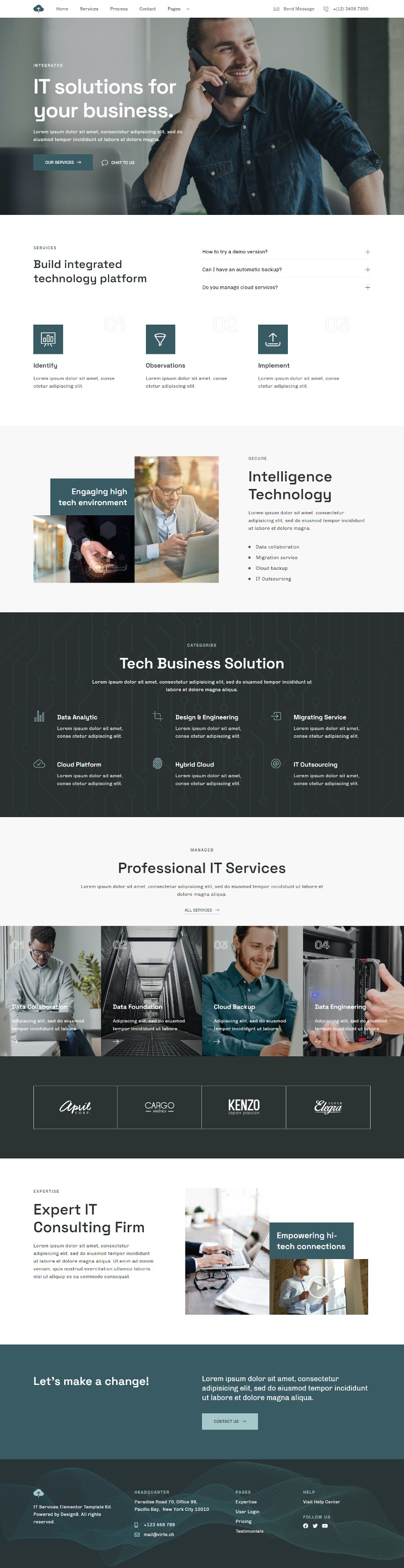 VirTech - IT Services Elementor Template Kit by Design_8 | ThemeForest